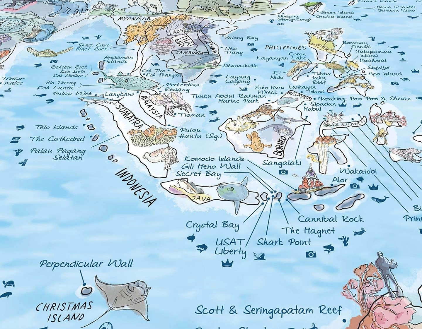 Dive Map | World Map with 500 Dive Spots - Denicheuse